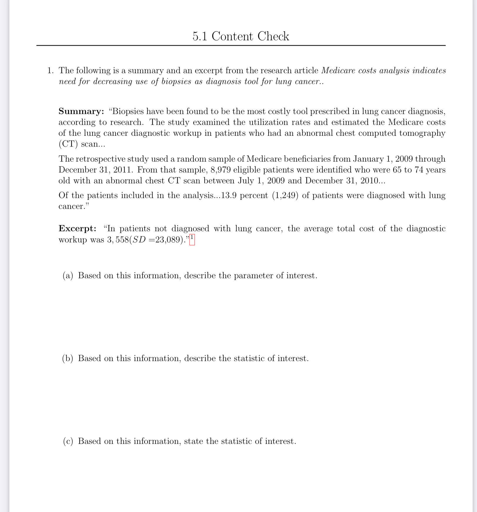 Solved The following is a summary and an excerpt from the | Chegg.com