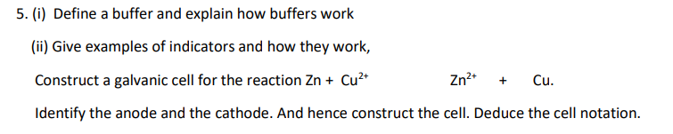 Solved 5. (i) Define a buffer and explain how buffers work | Chegg.com
