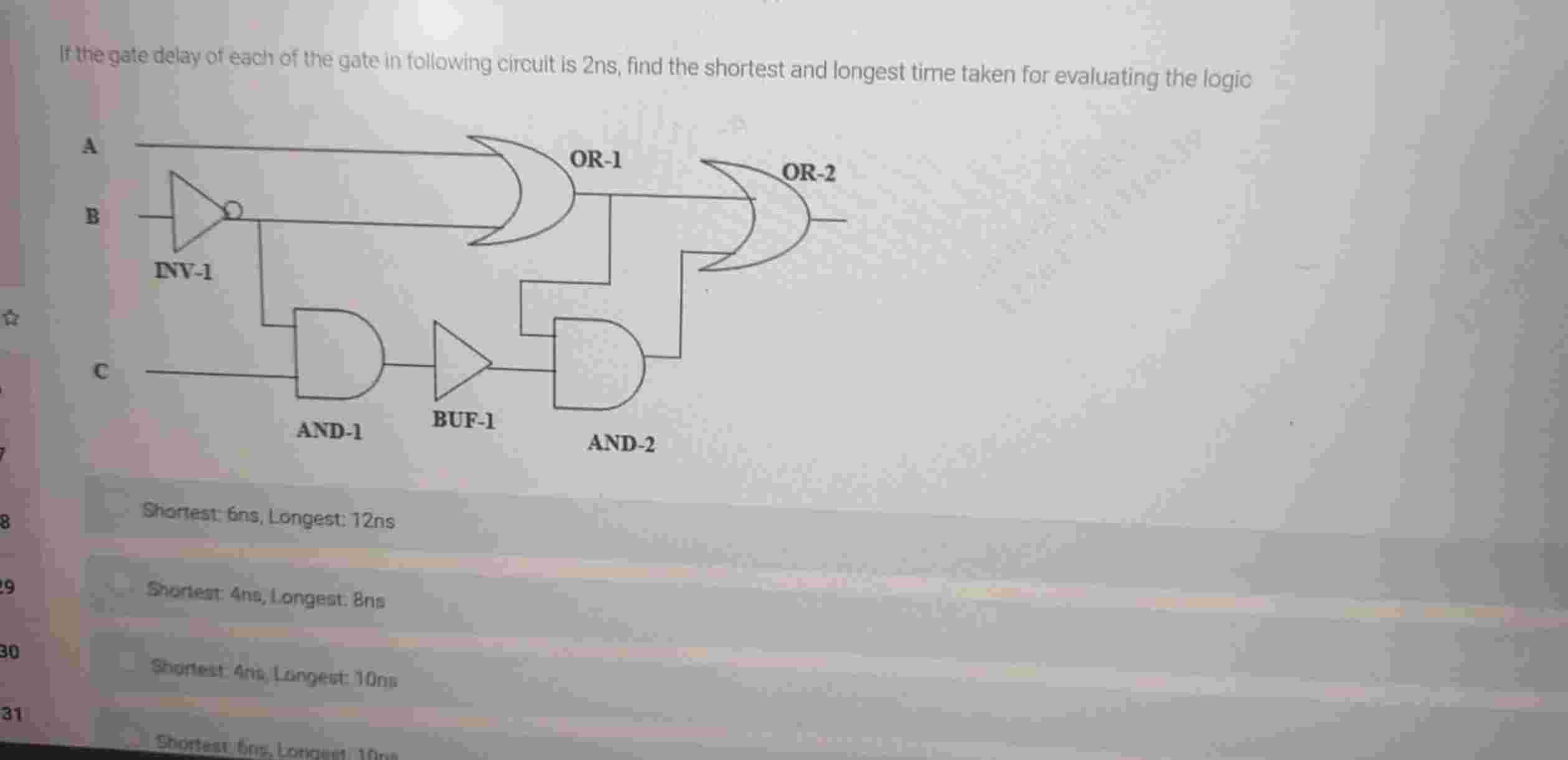 If the gate delay of each of the gate in following | Chegg.com