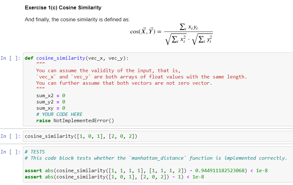 Solved Exercise 1 Manhattan Distance Recall from the | Chegg.com