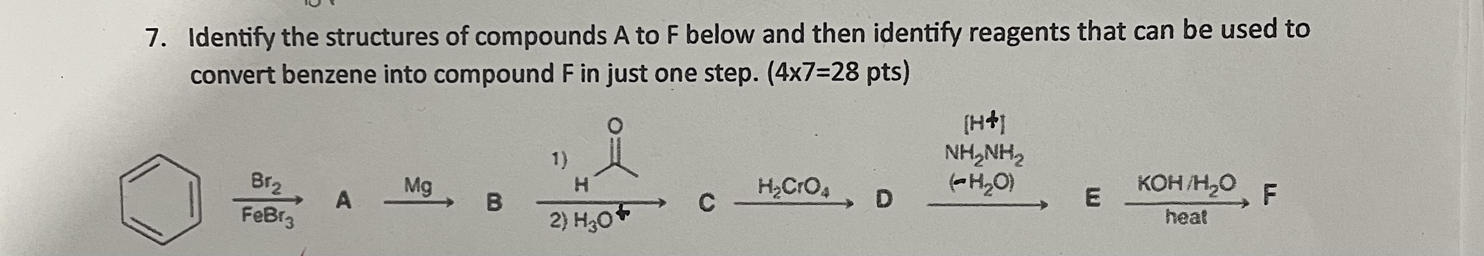Solved Identify the structures of compounds A ﻿to F ﻿below | Chegg.com