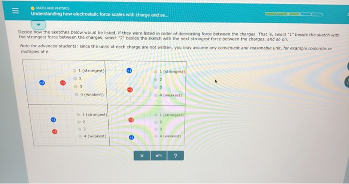 Solved MATH AND PHYSICS how electrostatic force scales with | Chegg.com