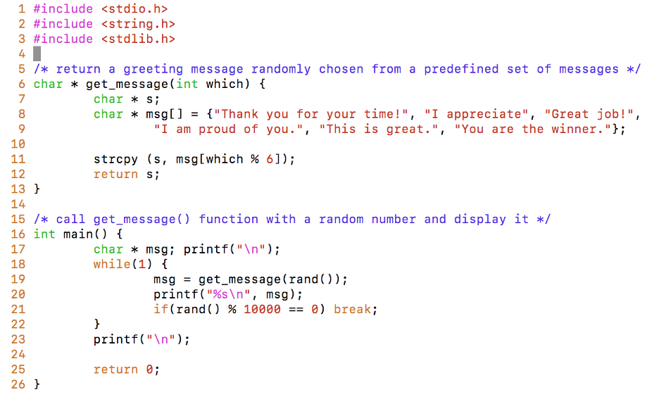 Solved 1 #include 2 #include 3 #include 5 /* return a | Chegg.com