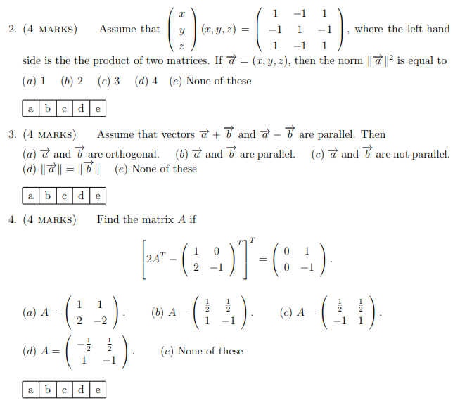 Solved 2. (4 MARKS) Assume that | Chegg.com