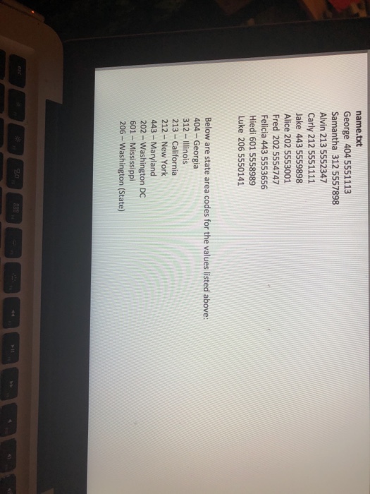 Solved Create a program that reads a file name.txt into a | Chegg.com