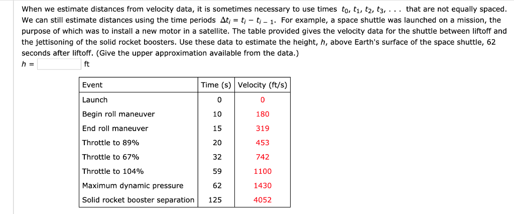 Solved When we estimate distances from velocity data, it is | Chegg.com