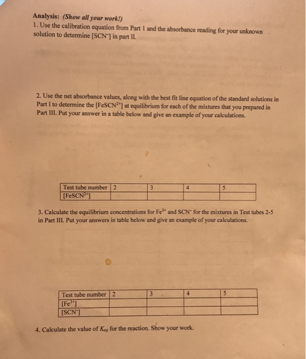 Solved PROCEDURE Part I: Prepare and Test Standard Solutions | Chegg.com
