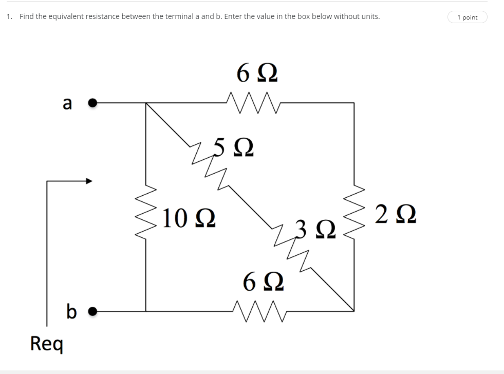 Solved Find the equivalent resistance between the terminal a | Chegg.com