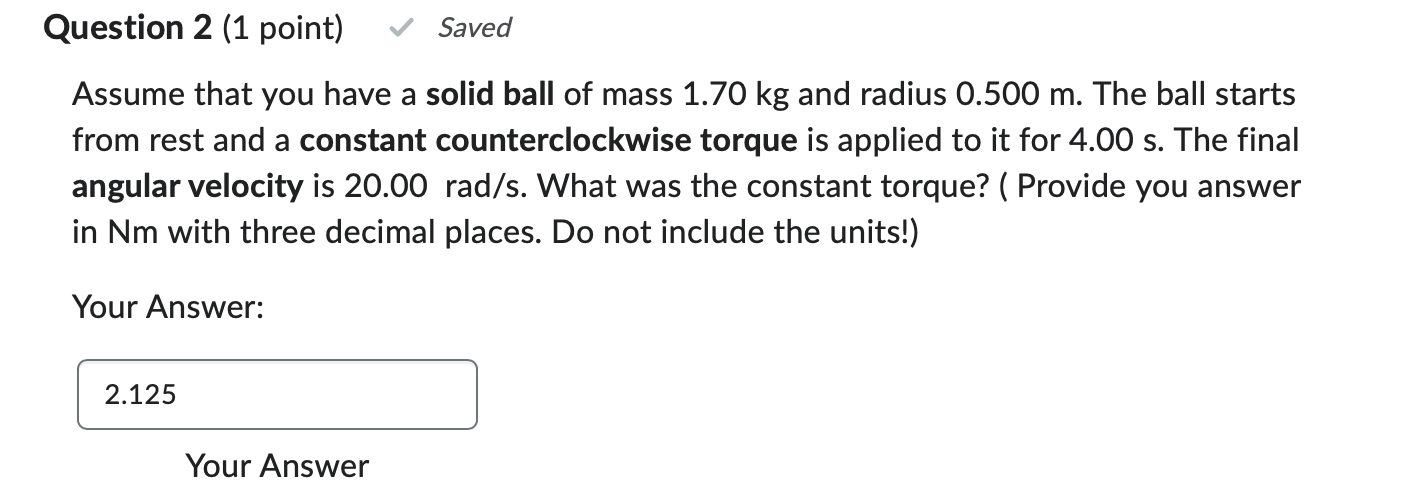Solved Assume that you have a solid ball of mass 1.70 kg and | Chegg.com