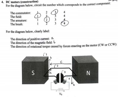 Solved DC motors (construction)For the diagram below, | Chegg.com