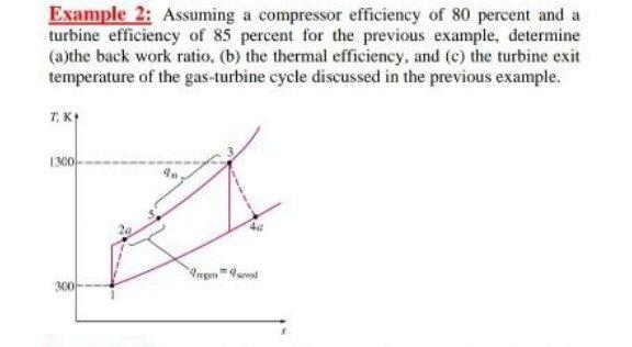Example 2: Assuming a compressor efficiency of 80 | Chegg.com