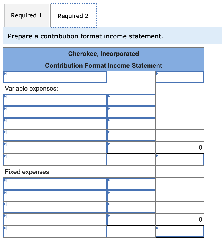 Solved Required: 1. Prepare a traditional income statement. | Chegg.com