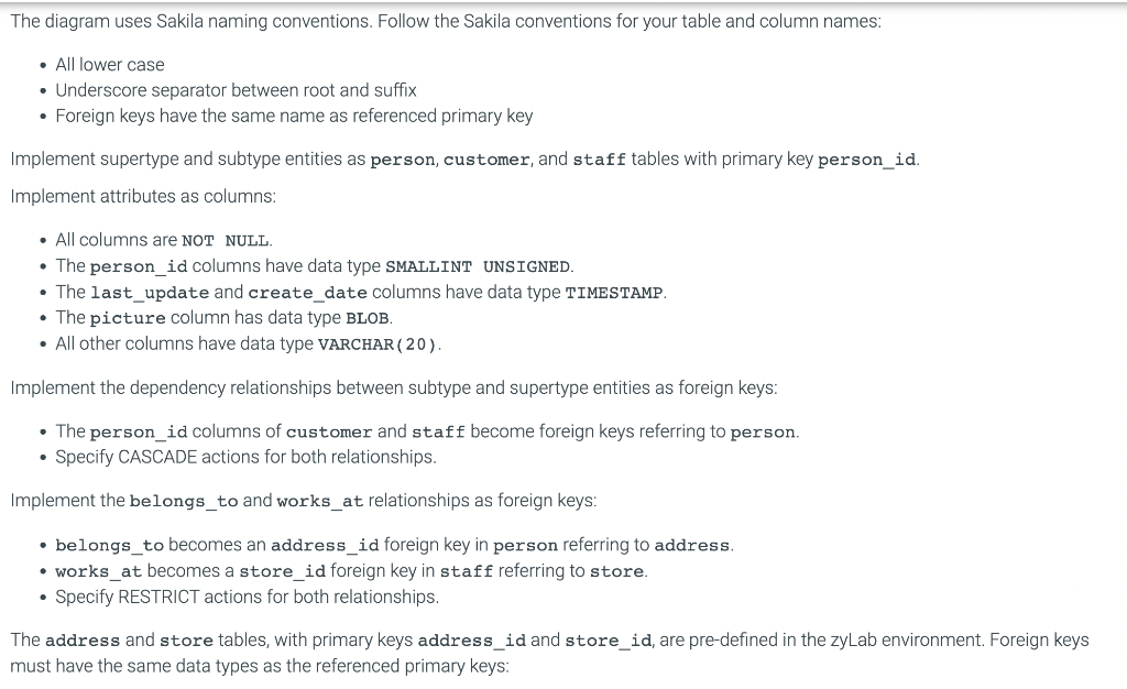 Solved 414 Lab Implement Supertype And Subtype Entities 