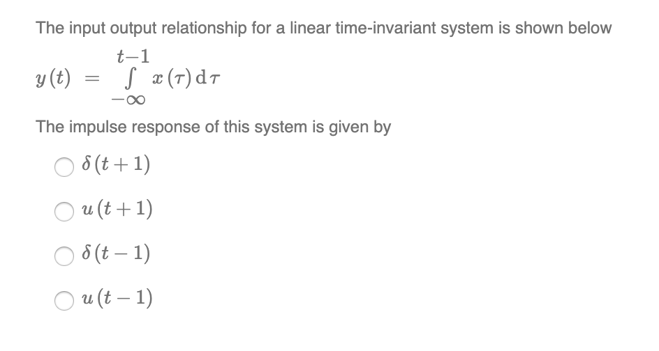 Solved The input outptu relationship of a discrete time | Chegg.com