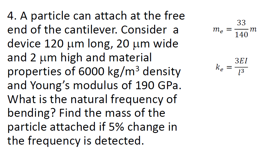 Solved 4. A particle can attach at the free end of the | Chegg.com