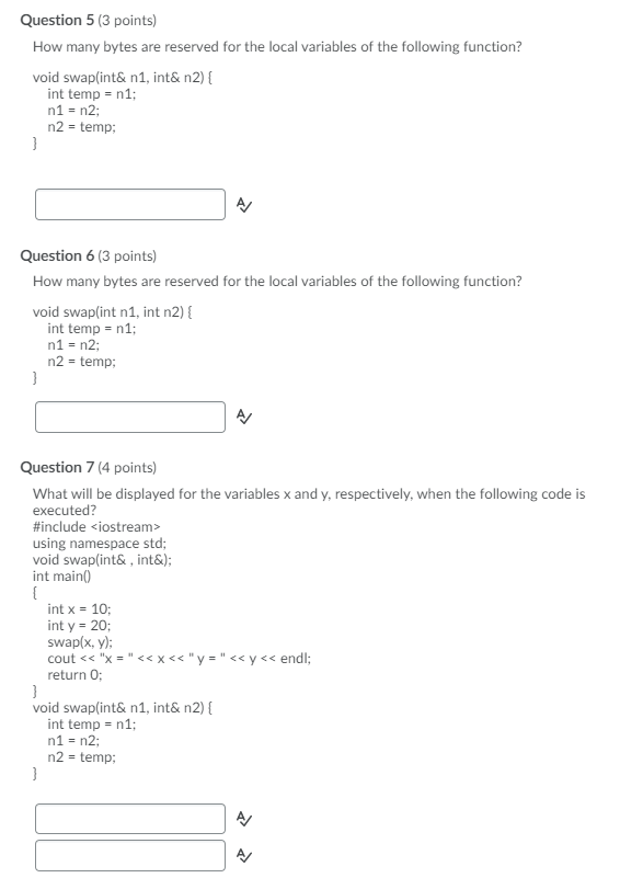 Solved Question 5 (3 points) How many bytes are reserved for | Chegg.com