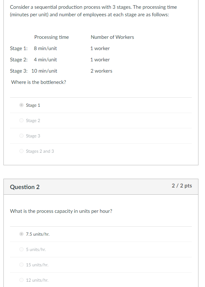 Solved Consider a sequential production process with 3 | Chegg.com
