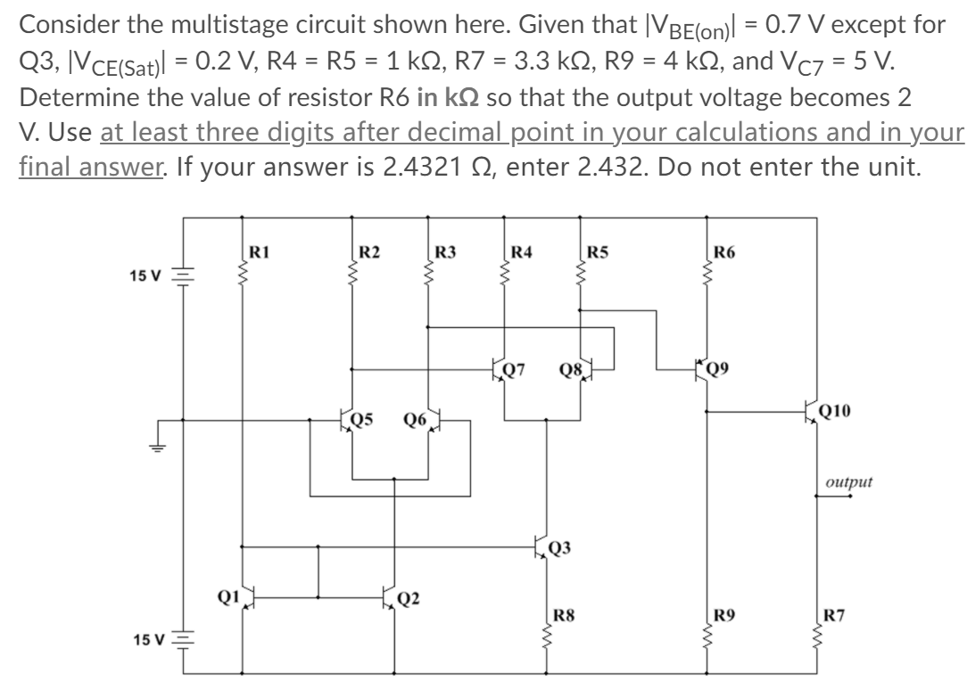 Solved = = = = = Consider the multistage circuit shown here. | Chegg.com