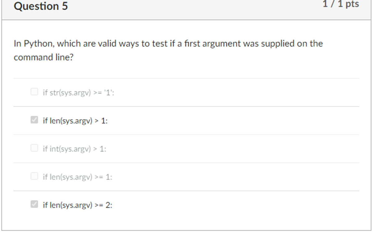 Solved In Python, which are valid ways to test if a first | Chegg.com