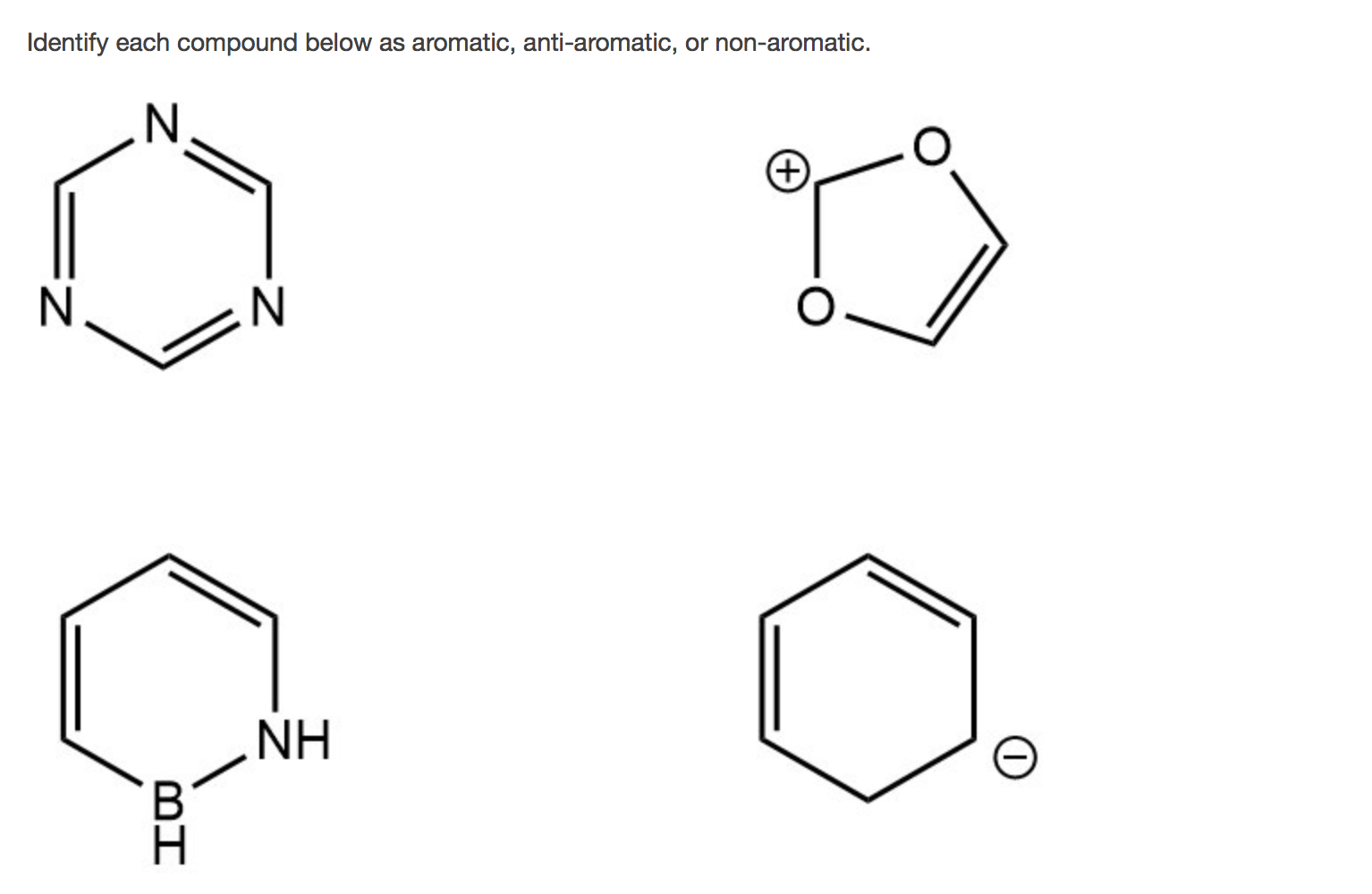 Solved Identify each compound below as aromatic, | Chegg.com