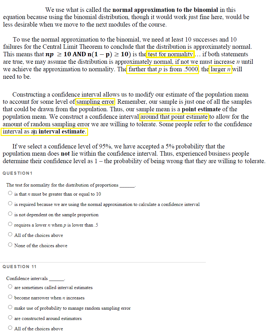 Solved We use what is called the normal approximation to the | Chegg.com