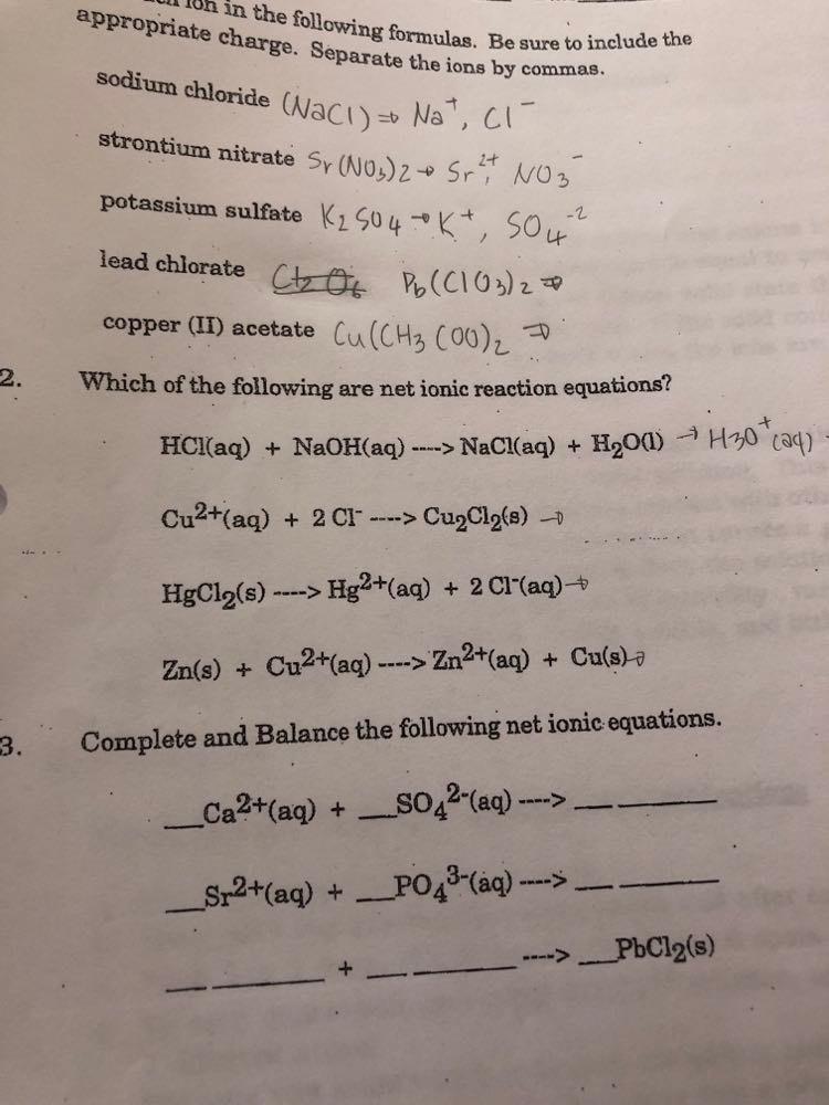 Solved appropriate charge. Separate the ions by commas. in | Chegg.com