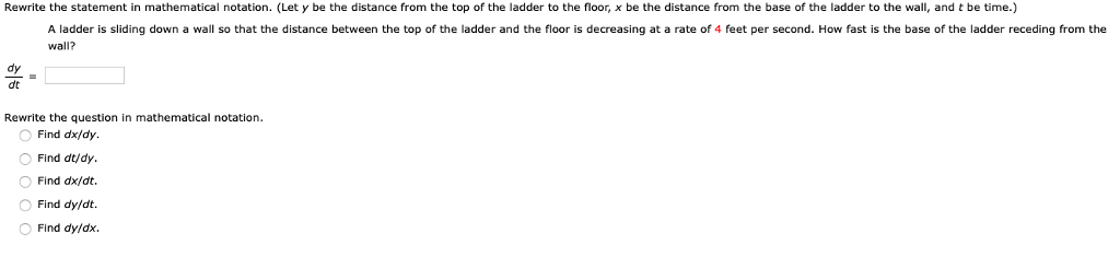 Solved Rewrite the statement in mathematical notation. (Let | Chegg.com