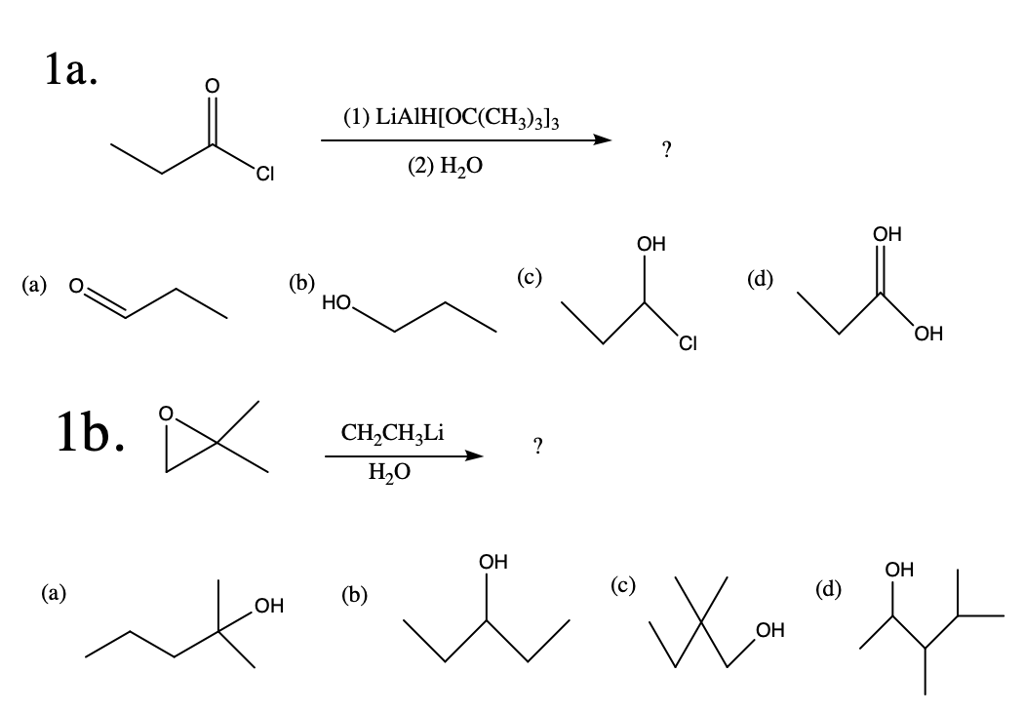 Solved (1) LiAIHIOC(CH3)313 CI OH OH (a) o HO OH CI 1b. i | Chegg.com