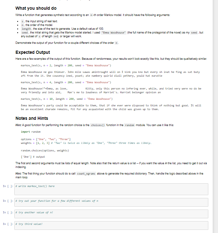 Solved Exercise 2 An n-gram is a sequence of n letters. For | Chegg.com