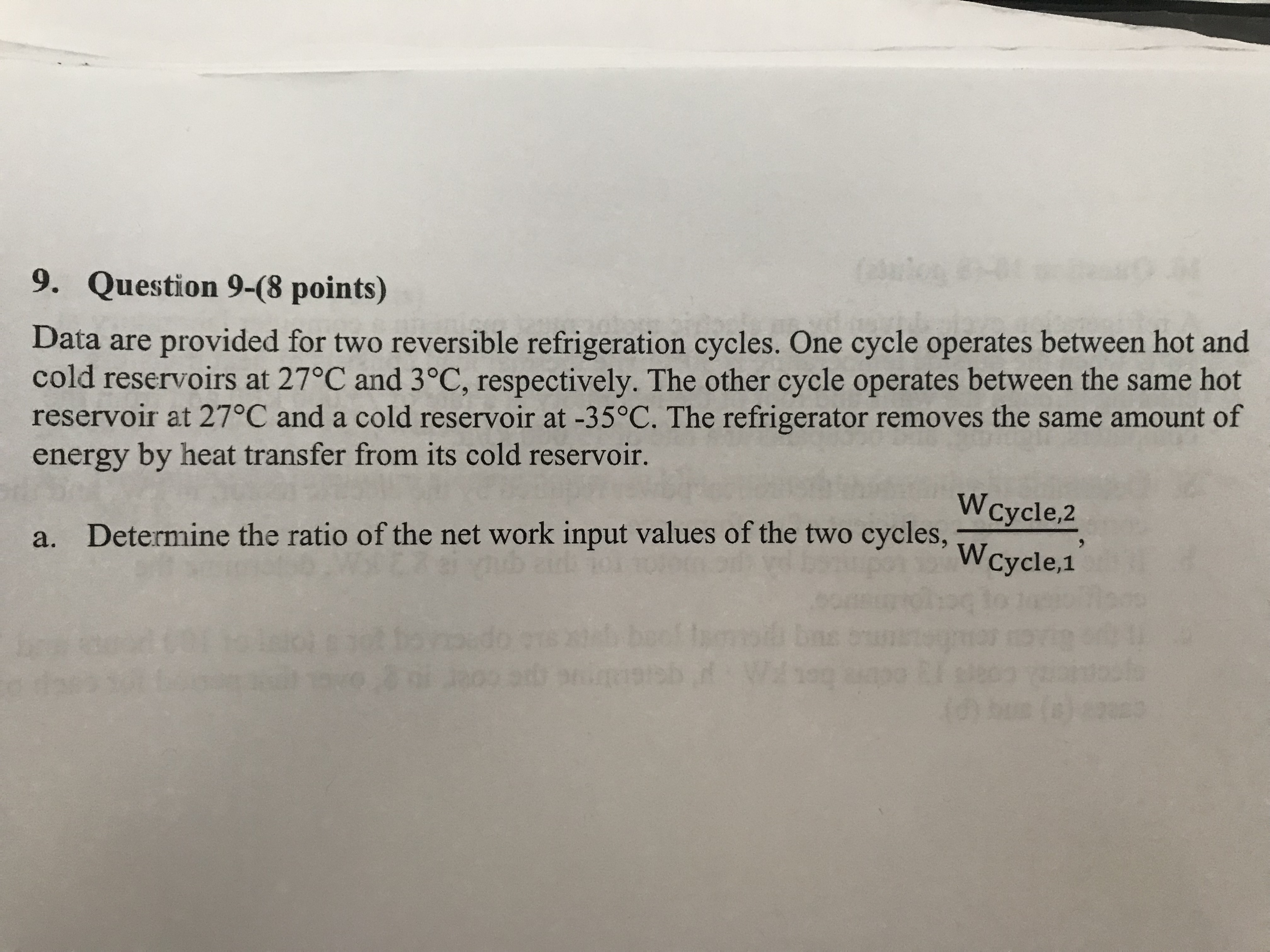 Solved 9. Question 9-(8 points) Data are provided for two | Chegg.com