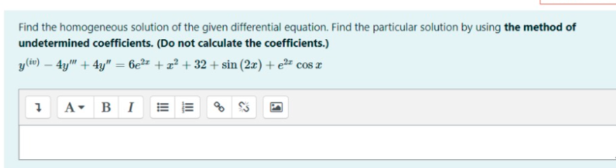 Solved Find the homogeneous solution of the given | Chegg.com