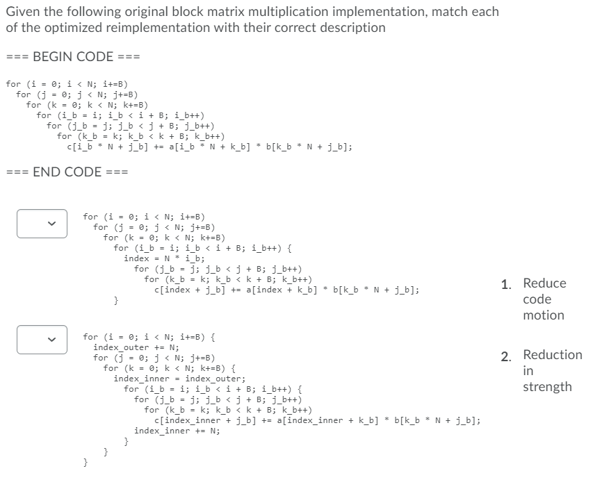 Solved Given the following original block matrix | Chegg.com