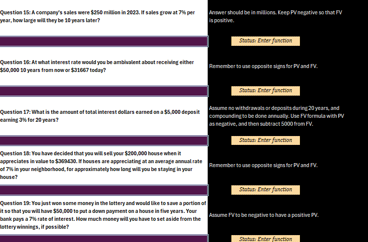 Solved Answer should be in millions. Keep PV negative so | Chegg.com