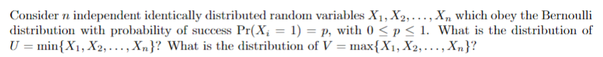 Solved Consider n independent identically distributed random | Chegg.com