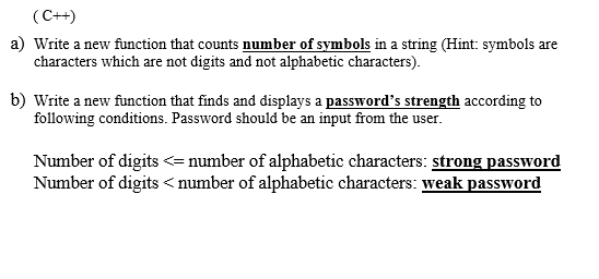 Solved (C++) a) Write a new function that counts number of | Chegg.com