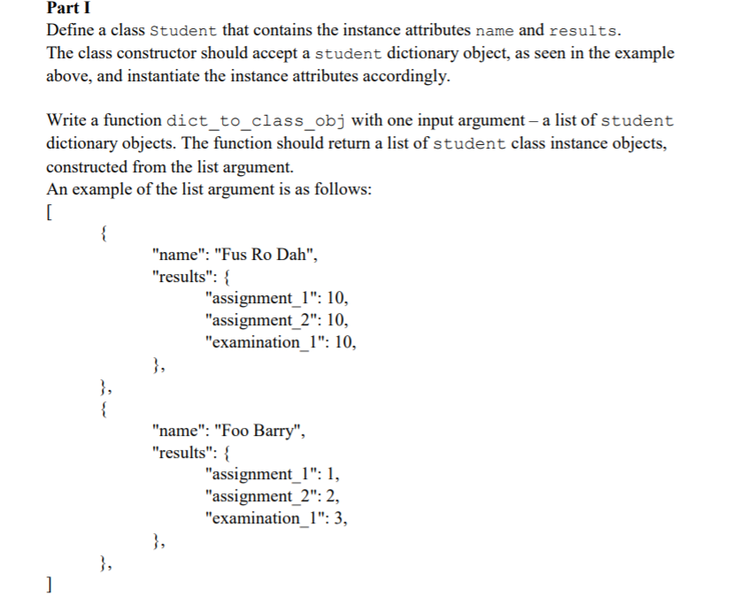 Solved Question 4. Given that the student dictionary object | Chegg.com