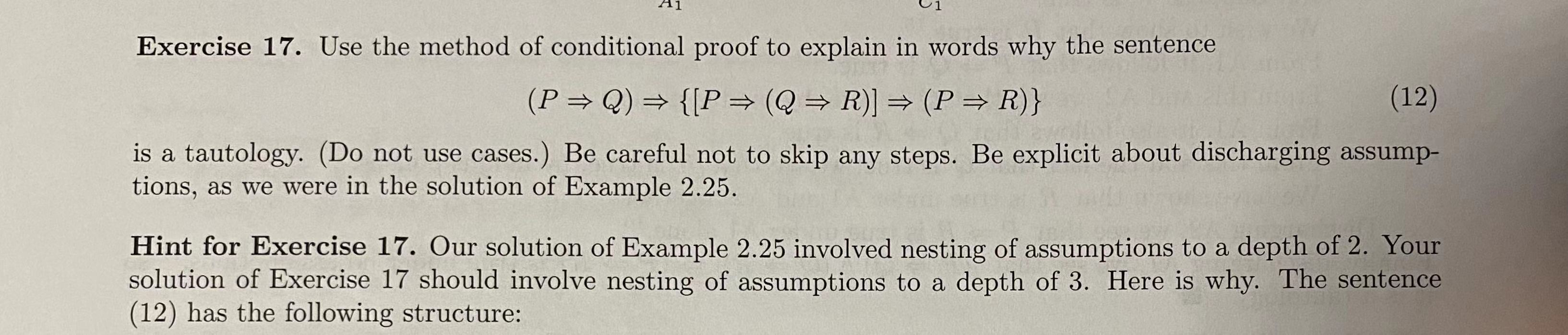 A1 Exercise 17. Use the method of conditional proof | Chegg.com