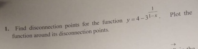 Solved Plot the 1. Find disconnection points for the | Chegg.com