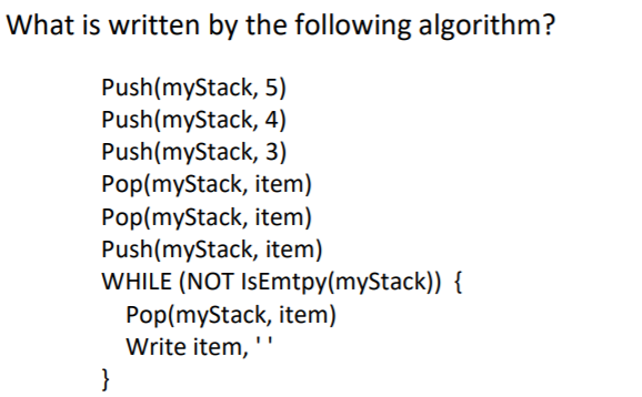 Solved What is written by the following algorithm? | Chegg.com