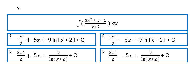Solved 4. S (sint + cost t) dt A -cos t + sin t+C C - cost - | Chegg.com