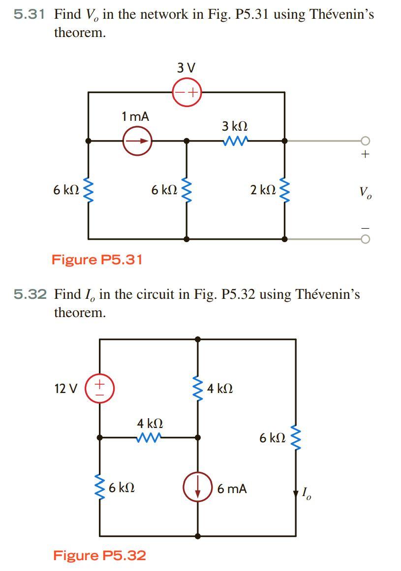 Solved 5.31 Find V, in the network in Fig. P5.31 using | Chegg.com