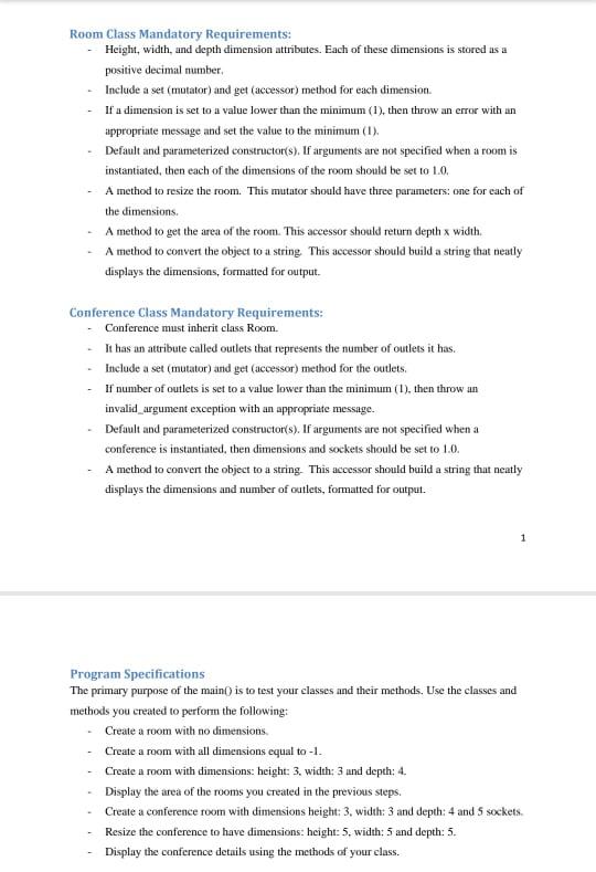 Solved Requirements Create a simple class with main cpp and | Chegg.com