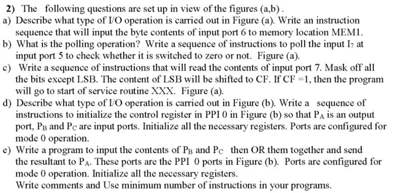 2) The following questions are set up in view of the | Chegg.com