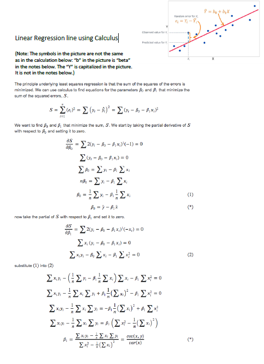 Solved Ρ δX Random ε, - Υ - Chorway Linear Regression line | Chegg.com