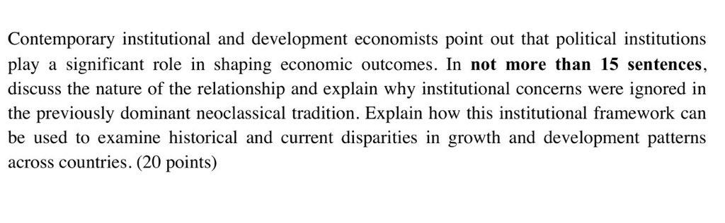 Solved Contemporary institutional and development economists | Chegg.com