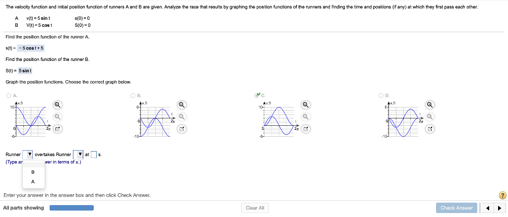 Solved The velocity function and initial position function | Chegg.com