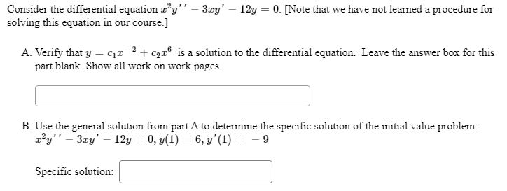 Solved Consider the differential equation | Chegg.com