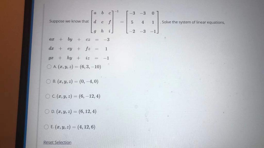 Solved 6 c7-1 -3 -3 0 Suppose we know that He d e f 5 4 1 | Chegg.com