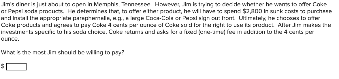 Solved Jim's diner is just about to open in Memphis, | Chegg.com