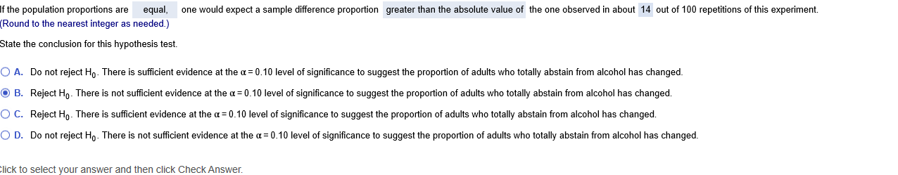 Solved one would expect a sample difference proportion | Chegg.com